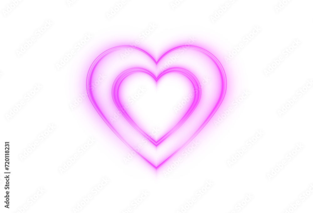 Pink heart with lightning bolts isolated on transparent background ...