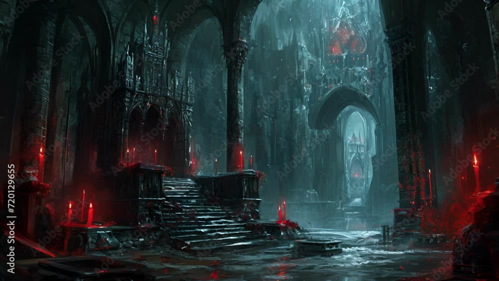 The vampires throne sits at the center of the crypt, made of obsidian ...