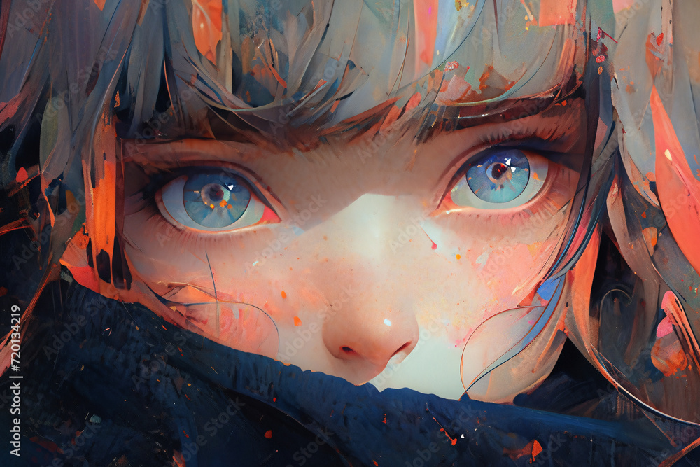 Beautiful cartoon two-dimensional beauty illustrations, anime girl ...