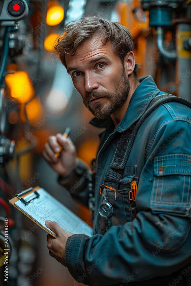 Male electrician, system and electrical substation for power ...