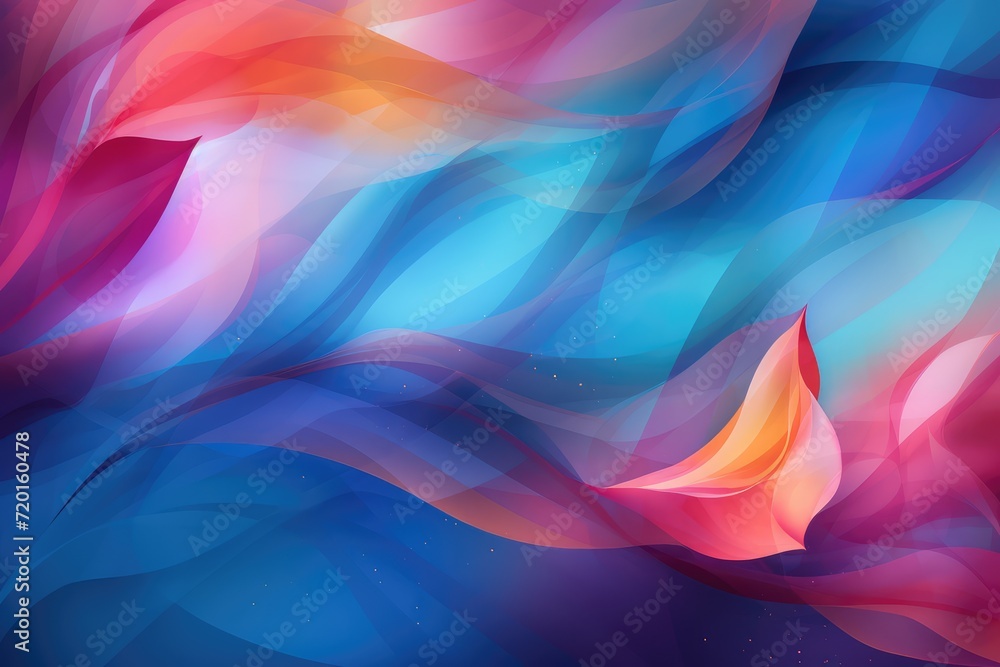 Colors of April, abstract background with watercolors in blue, orange ...