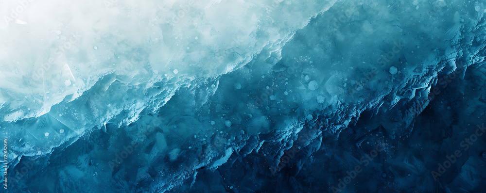 Icy arctic landscape gradient in cool shades of blue and teal ...