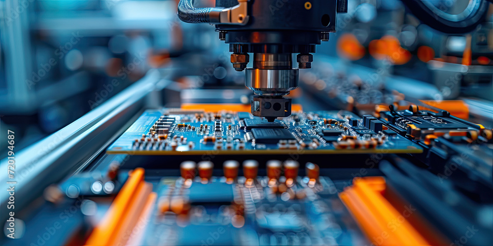 Component Installation and Quality Control of Circuit Board. Fully ...