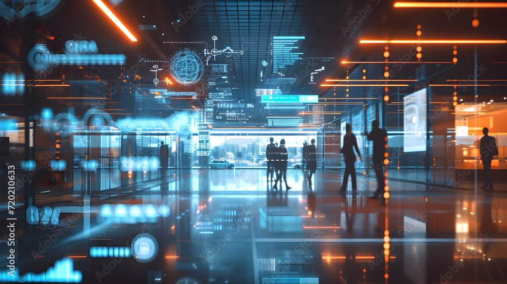 Cinematic photograph of government building filled with energy-filled ...