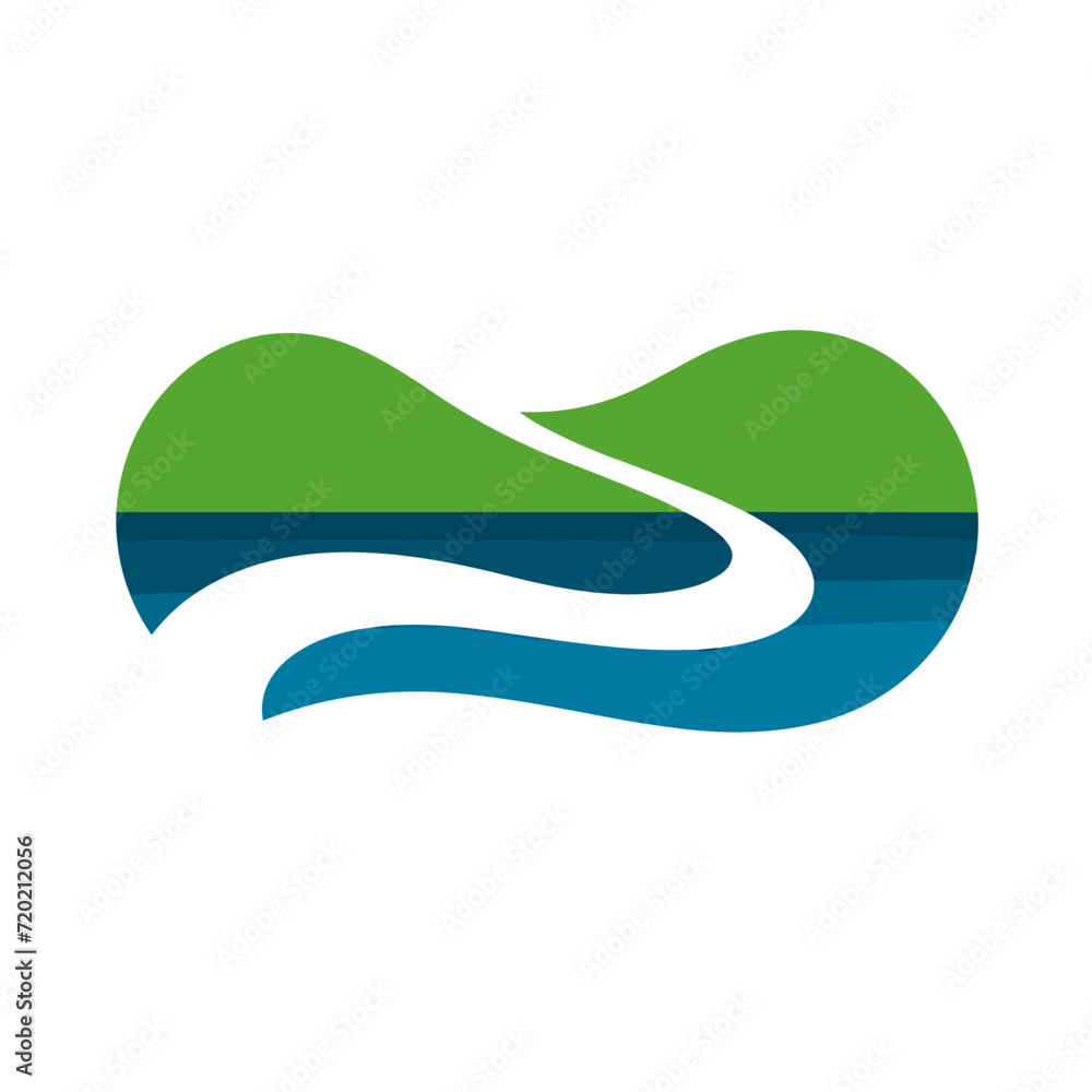 Liquid management service filled colorful logo. Strategy and ...