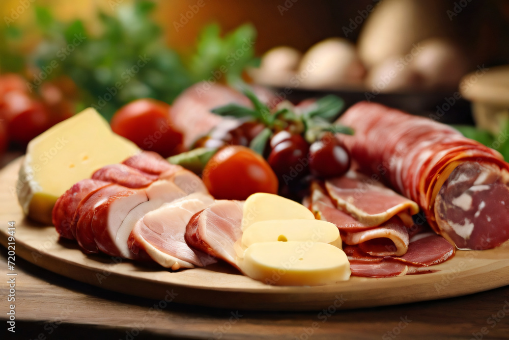 Egal ob Frückstück oder Abendessen, eine Wurst- Käseplatte ist immer ...