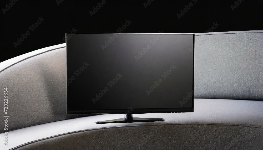 isolated flat or curved television tv set screen background in the ...