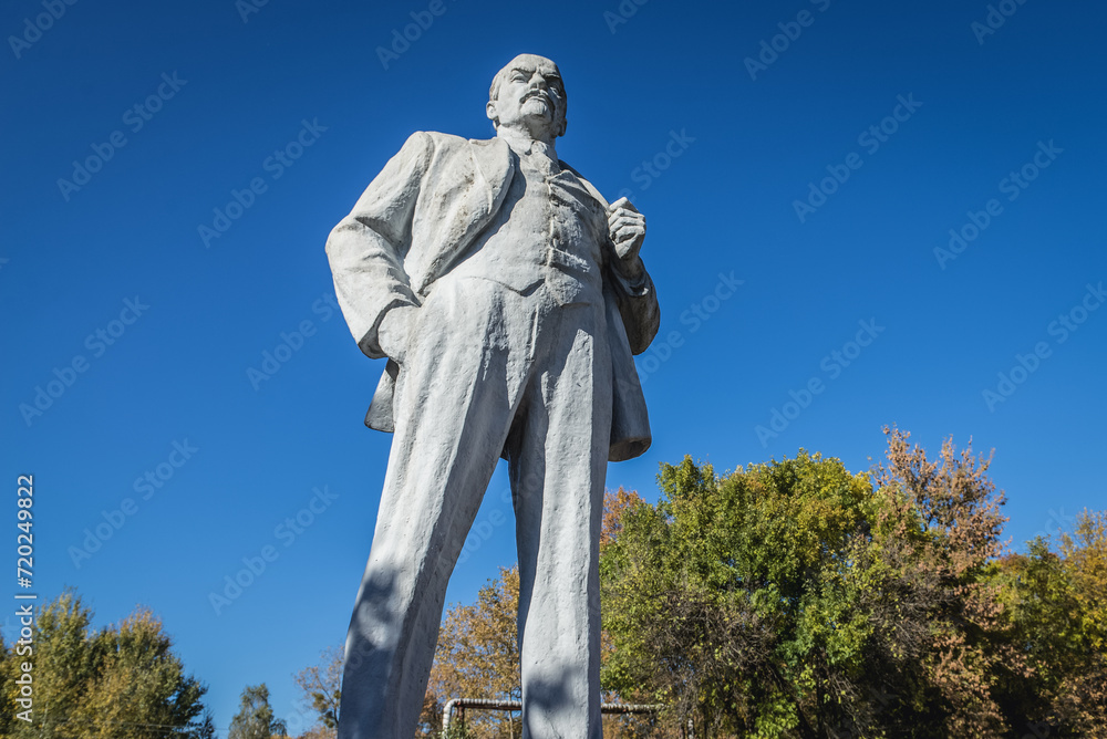 Chernobyl, Ukraine - October 2, 2014: Statue of Vladimir Lenin in ...