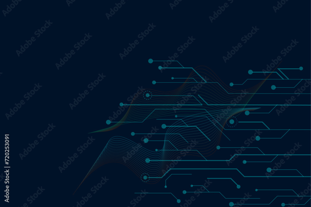 Vector illustration fantastic digital technology. Technology lines ...