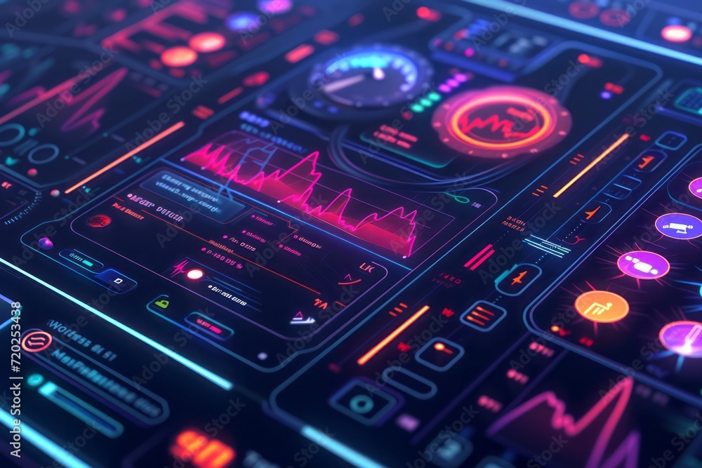 An abstract representation of a user interface for a revolutionary ...