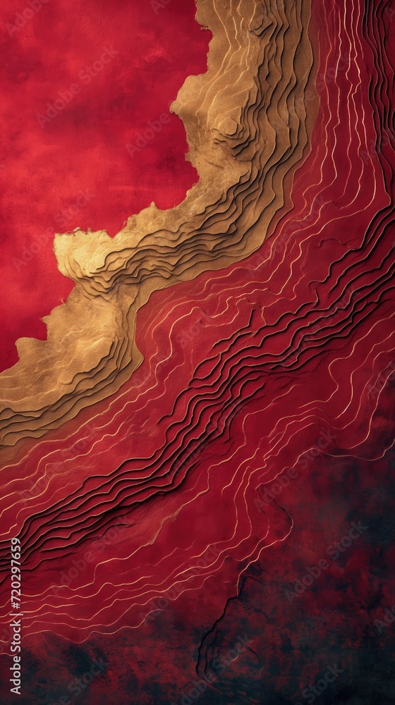 The lines are golden or light brown in color, creating a pattern that ...