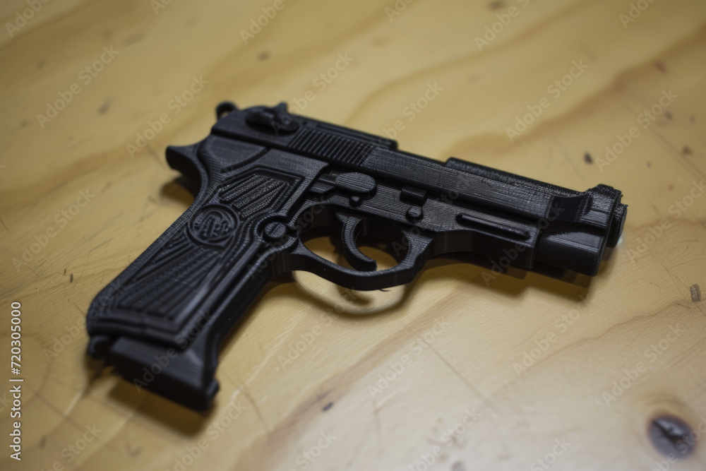 pistolet 9mm artisanal "ghost gun" fabriqué en impression 3D plastique ...