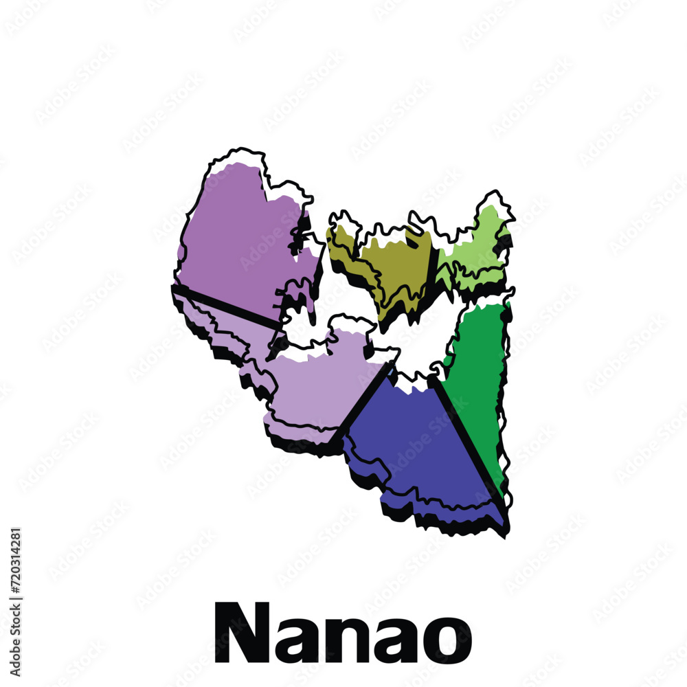 Map of Nanao City - japan map and infographic of provinces, political ...