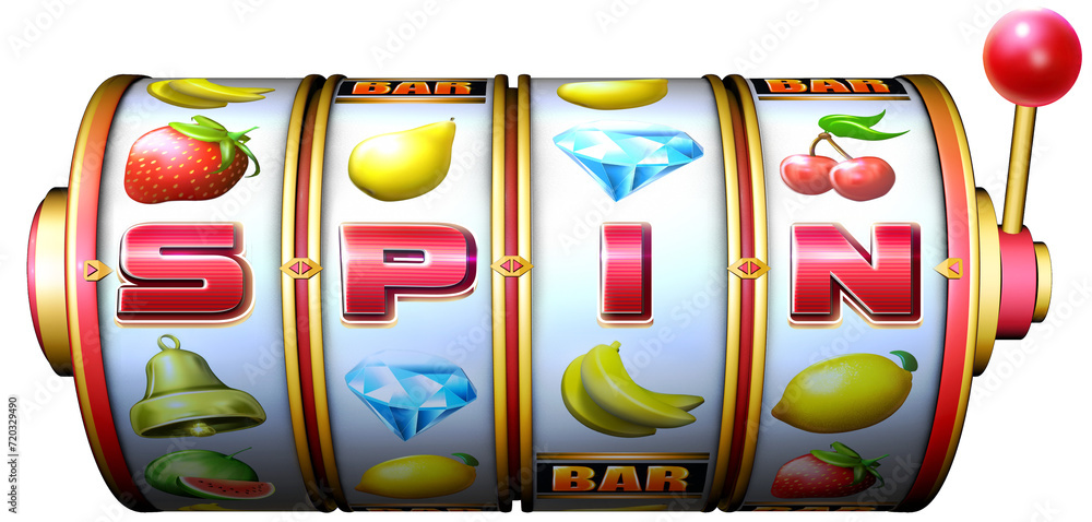 The reels of a slot machine showcasing an array of popular slot symbols ...