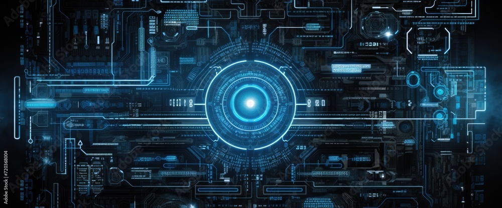 AI digital background with the detailed background elements ...
