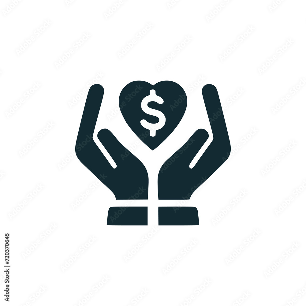 philanthropy charity logo vector illustration template design Stock ...