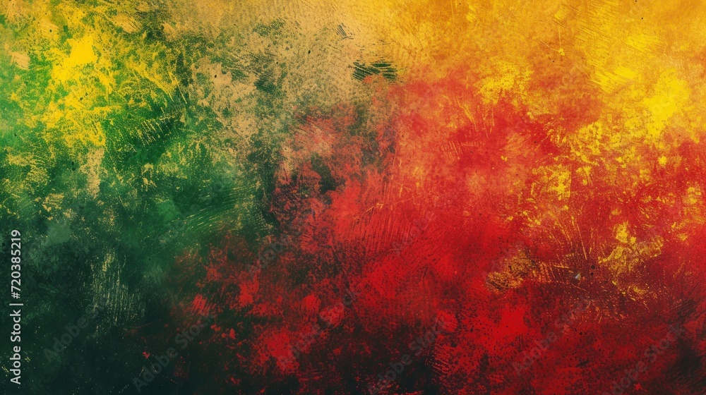 original Black History Month colors flag in painting or painting style ...