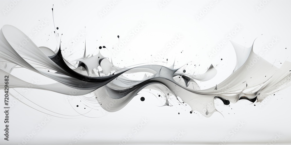 abstract kinetic art in white background, white curve lux wallpaper ...