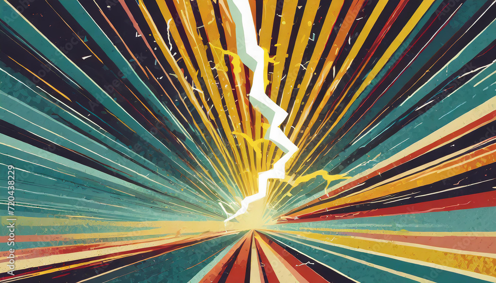 Blast zap lightning bolt explosion excitement abstract background ...