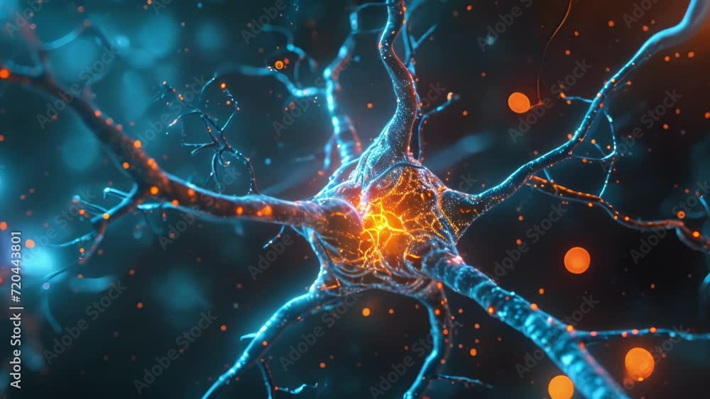 A 3D model illustrating the progression of multiple sclerosis showing ...
