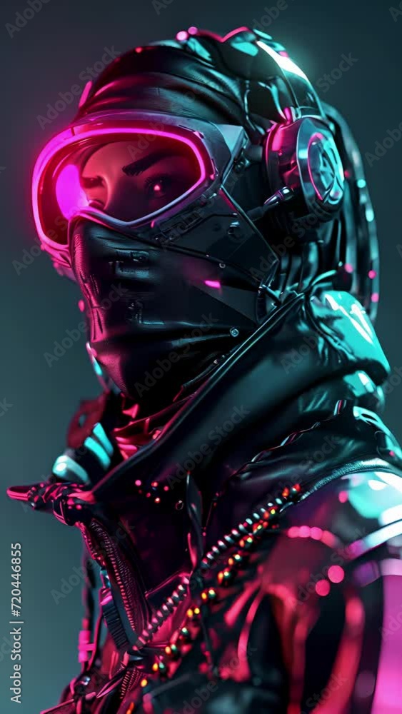 Cartoon digital avatars of Shadowy Rogue A cyberpunk hacker with neon ...