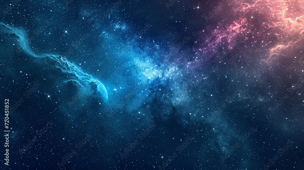 A vivid depiction of a starry night sky, multitude of stars twinkling ...