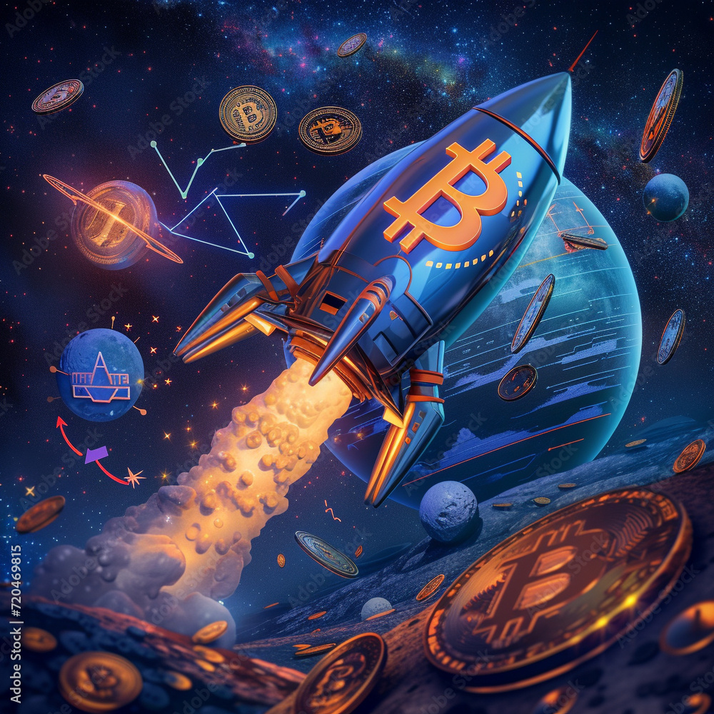 Ilustração do Stock: An artistic rendition of a rocket ship designed ...