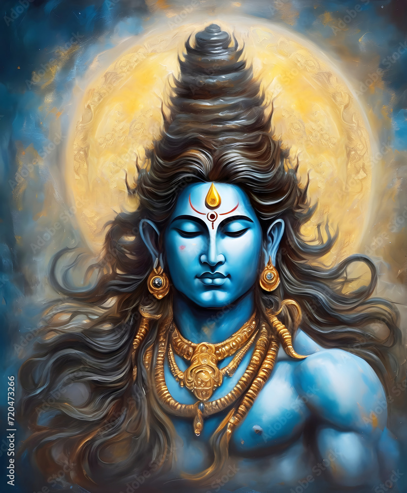 The creation of Lord Shiva for the joyous celebration of Maha ...