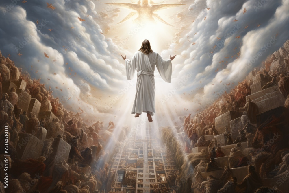 Second coming of Jesus Christ, Ascension of Jesus in clouds Second ...