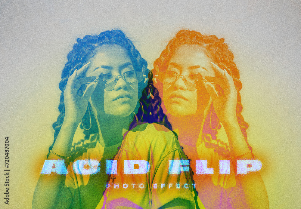 Trippy Double Exposure Photo Effect Mockup Stock Template | Adobe Stock