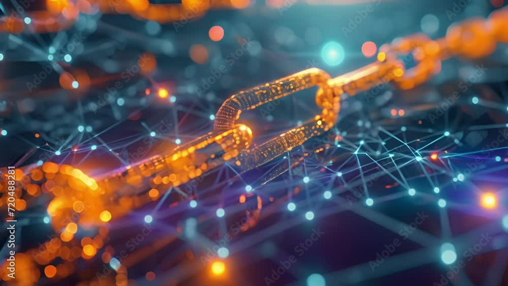 Vidéo Stock A holographic visualization of smart contracts exeing ...