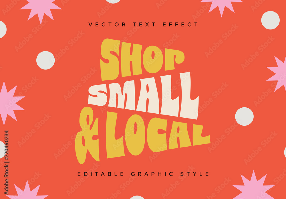 Warped Wedge Text Effect Mockup Stock Template | Adobe Stock