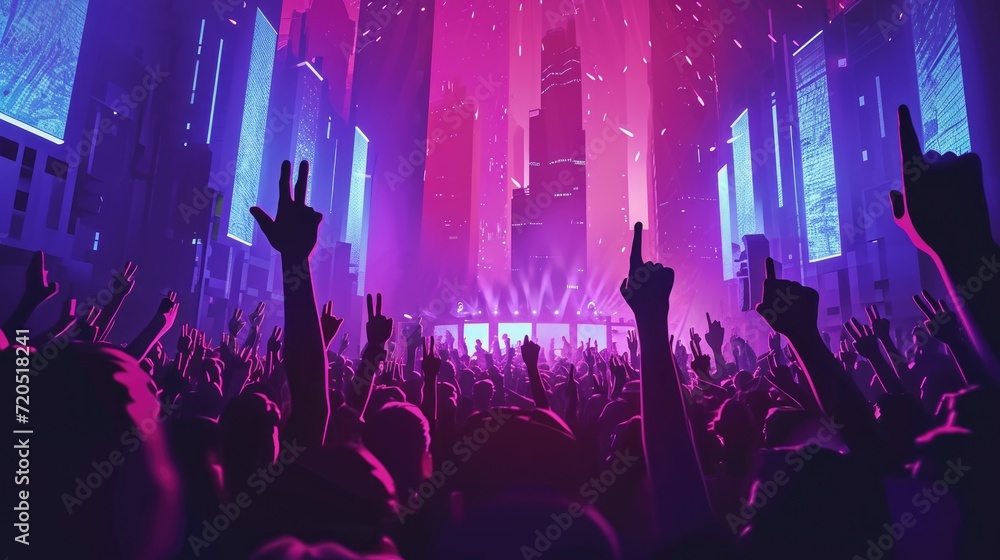 Metaverse concert party avatars and online music performances via VR ...