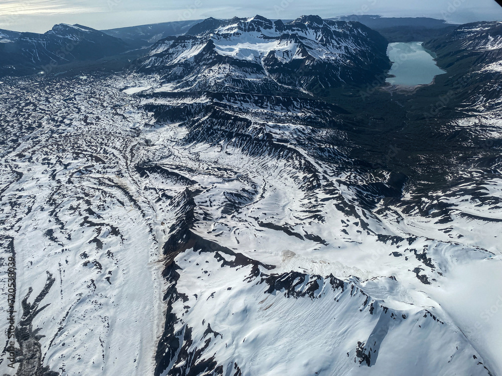 Hickerson Lake at Lake Clark National Park in Alaska. Chinitna Bay in ...