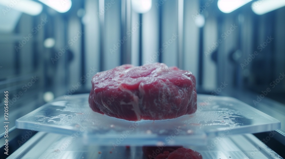 Laboratory-grown artificial meat concept showcasing the future of food ...