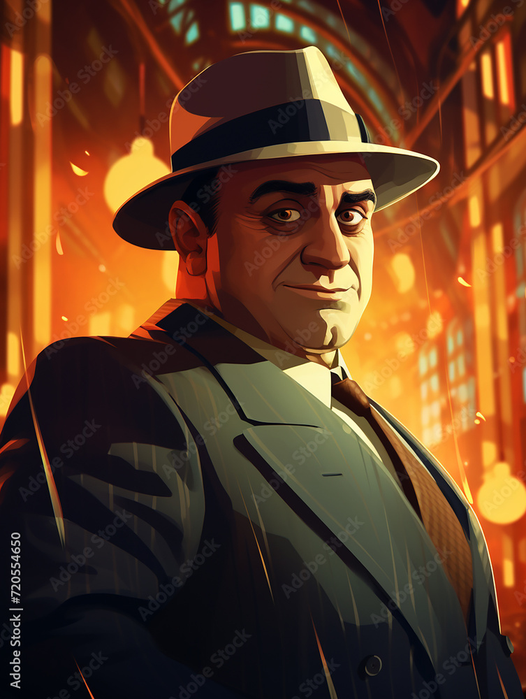 Mafia boss Al Capone during Prohibition and the Great Depression ...
