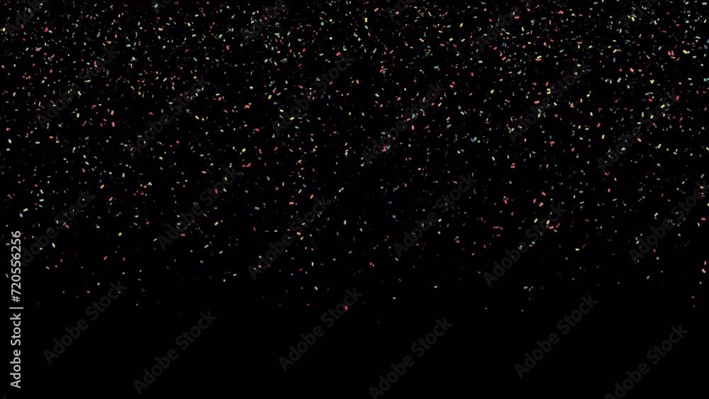 Falling colorful confetti particle animation for celebration days ...