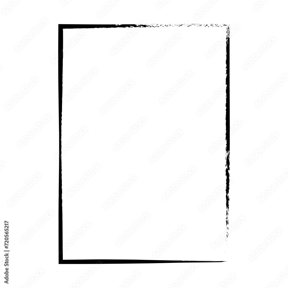 Frame border, grunge shape icon, vertical rectangle decorative doodle ...