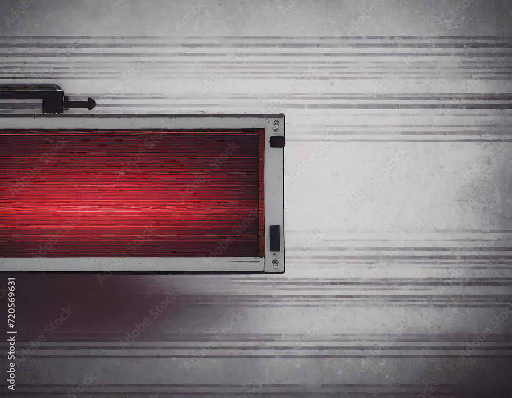 Retro CCTV or VHS video white noise background texture with red ...