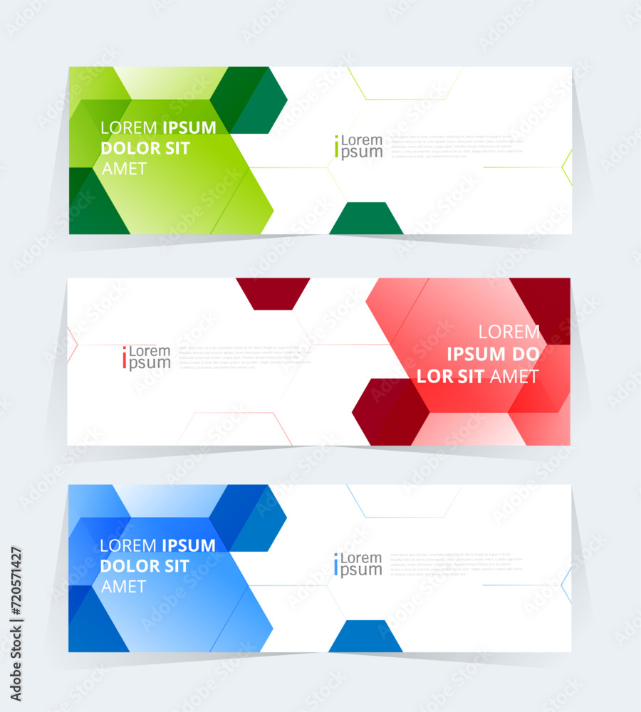 Geometric banner design with Vector presentation template. Stock Vector ...