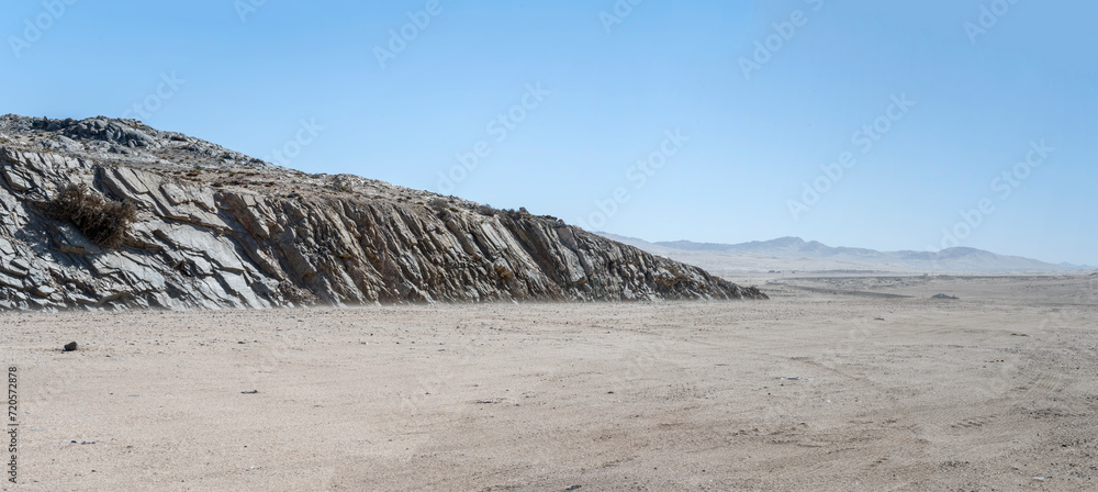 basalt hill in Sperrgebiet desert, near Kolmanskop, Namibia Stock Photo ...
