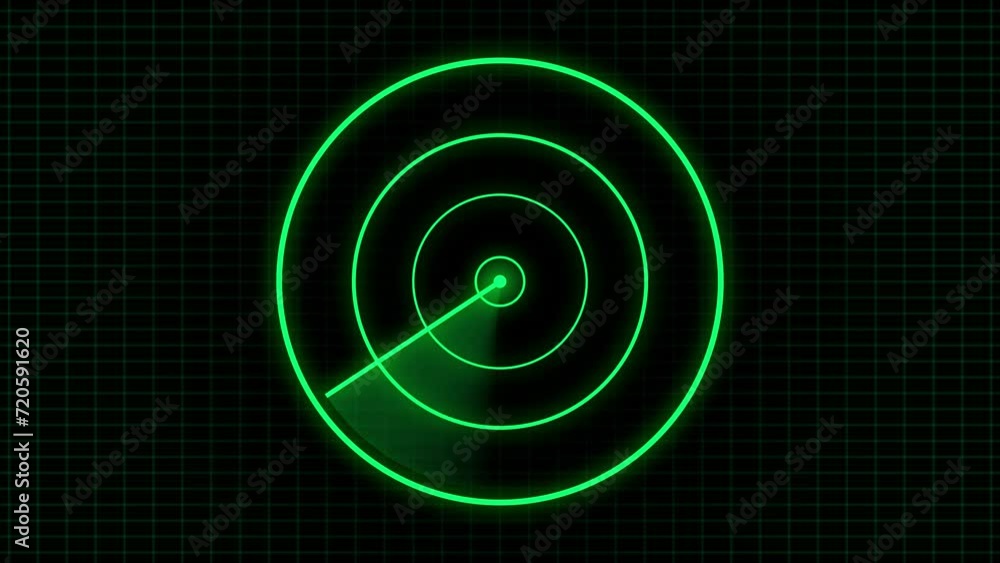 Vidéo Stock Animation on the moving navigation radar screen. Signal ...