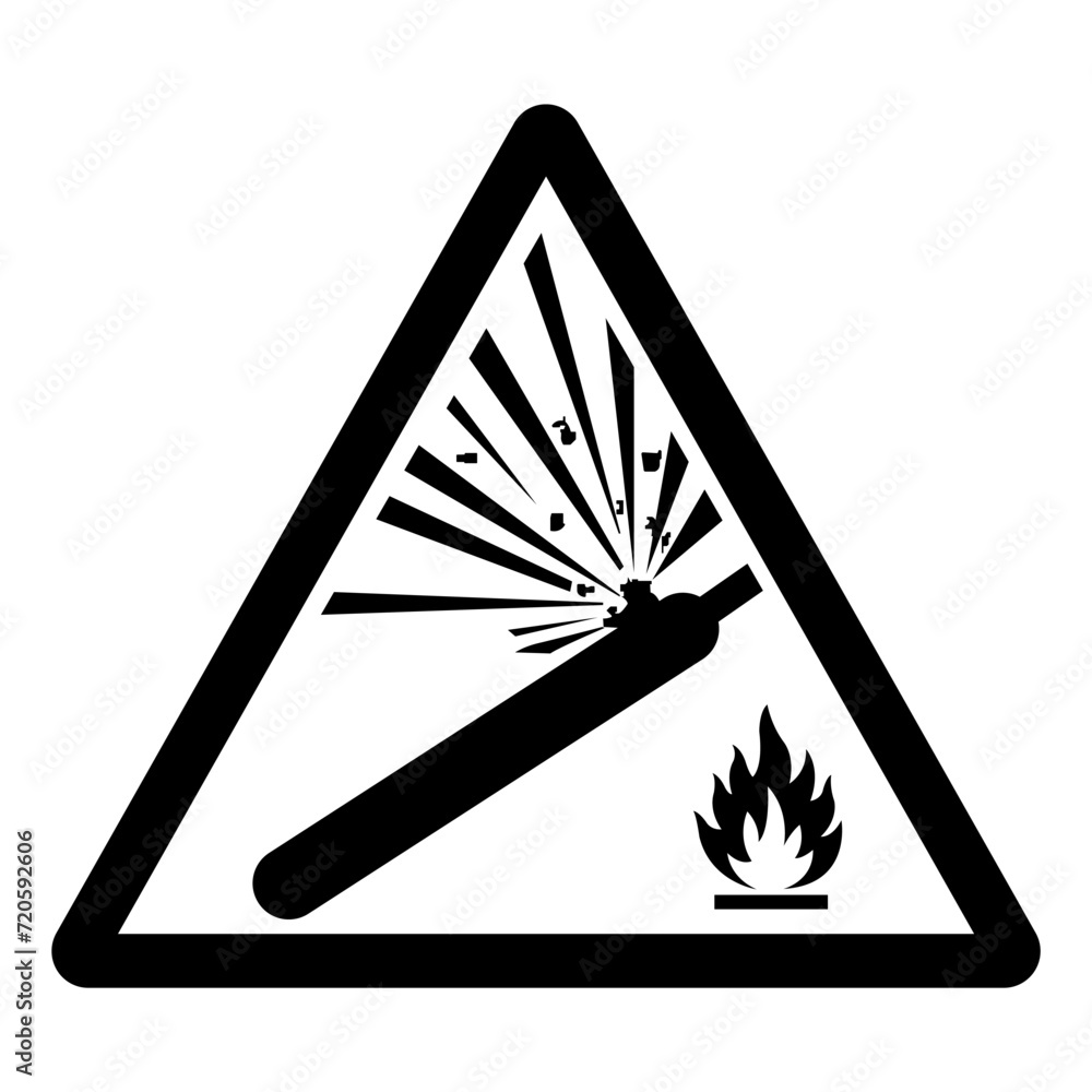 Pressurized Cylinder Symbol Sign,Vector Illustration, Isolate On White ...