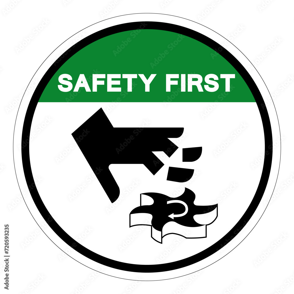 Safety First Cutting Hand Hazard Symbol Sign, Vector Illustration ...