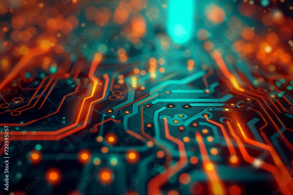 Printed circuit board futuristic server/Circuit board futuristic server ...