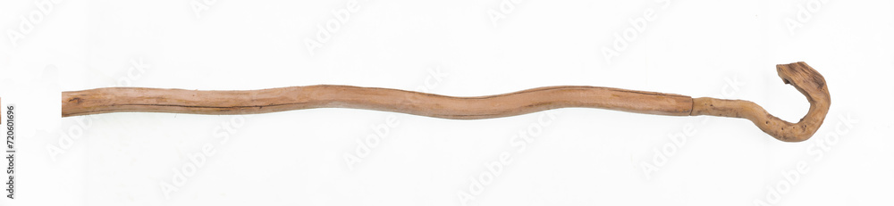 ancient shepherd staff isolated on white background Stock Photo | Adobe ...