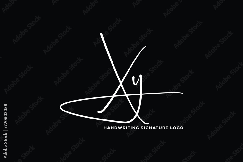 XY initials Handwriting signature logo. XY Hand drawn Calligraphy ...