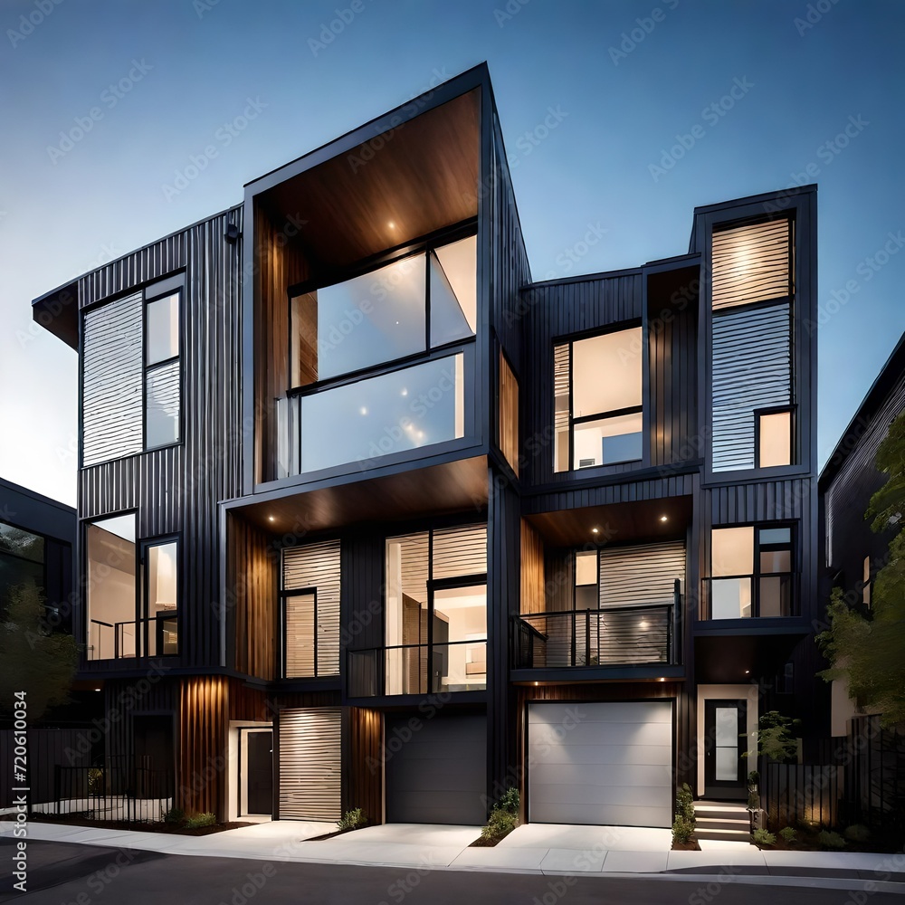 cutting-edge community of modern modular private townhouses, where ...