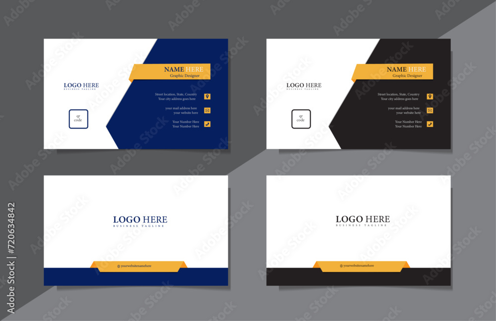 clean modern professional business card design,business card template ...