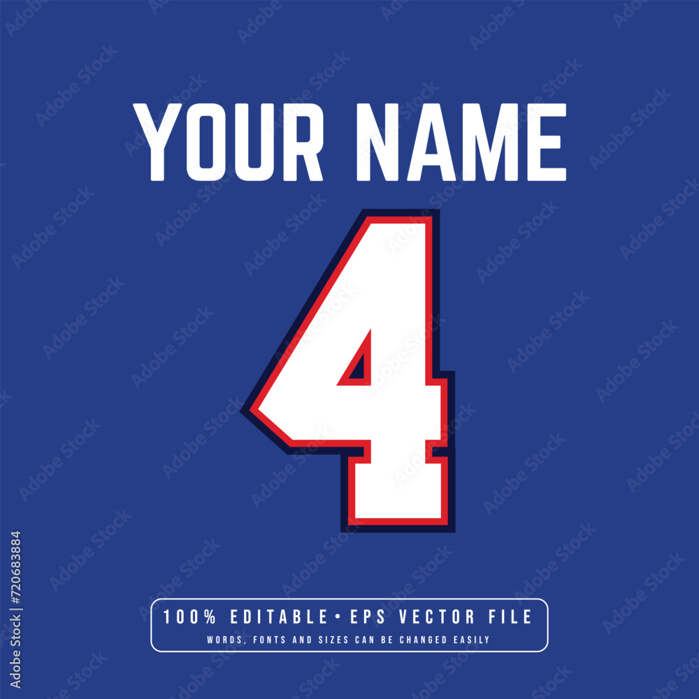 Jersey number, basketball team name, printable text effect, editable ...